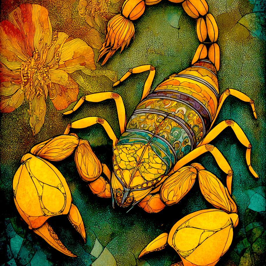 Stylized Scorpion Wildlife Art Print – PodunkAnnies