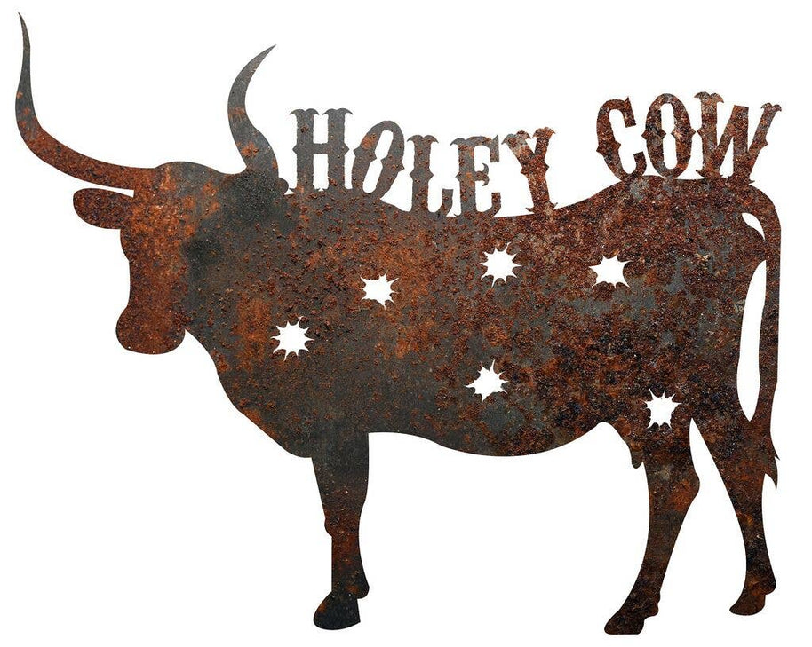 RUSTIC METAL "HOLEY COW" SIGN – PodunkAnnies