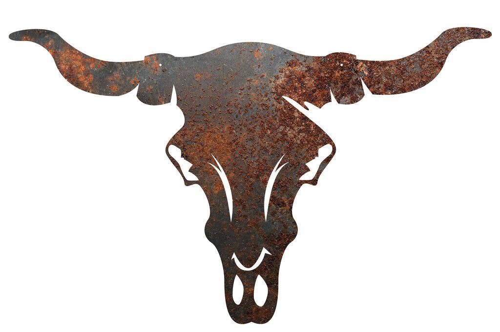 RUSTIC METAL COWSKULL SIGN – PodunkAnnies
